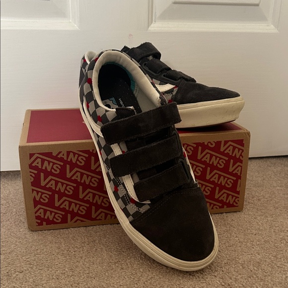 Vans | Shoes | Mens Limited Edition Vans Loves You Checkered Velcro Low ...